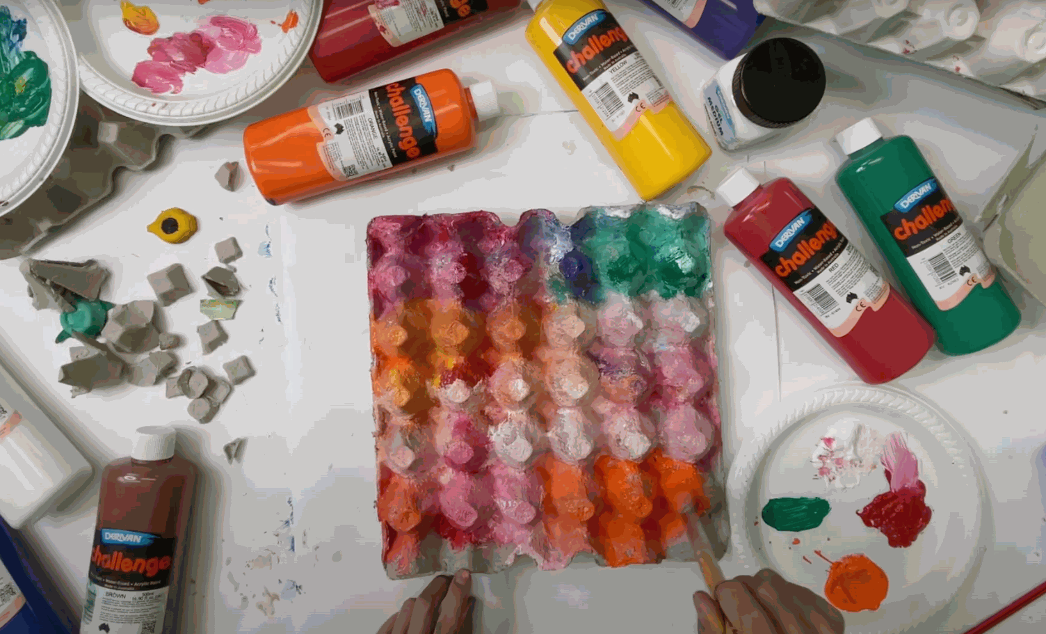 Egg carton project | easy art for kids | video