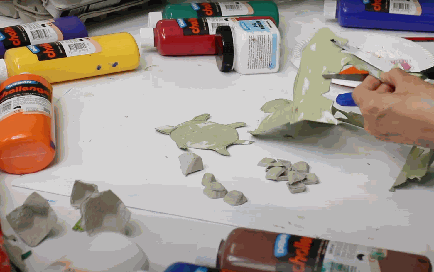 Egg carton project | easy art for kids | video