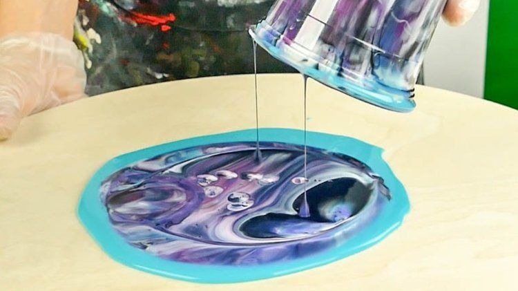Dirty cup pour painting tips | create stunning art