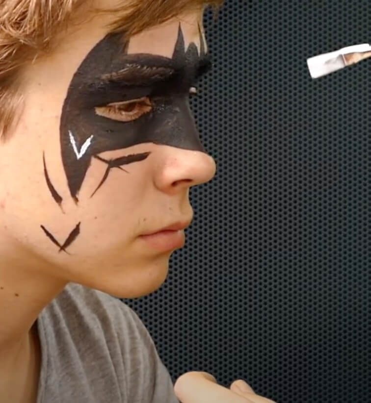 Batman face paint | step-by-step guide | video