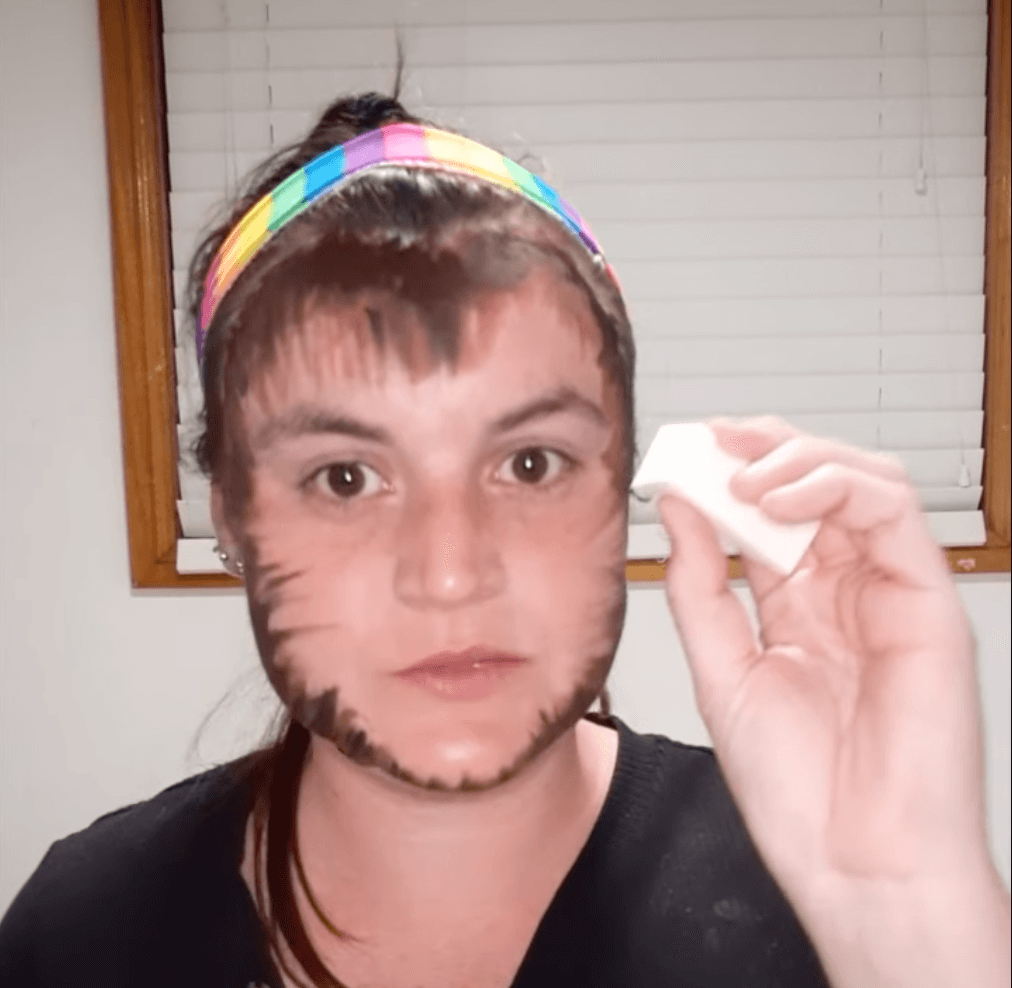 How to paint a werewolf face - step by step