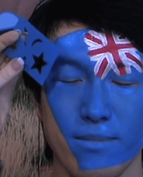 Face paint Australian flag | bonus video included