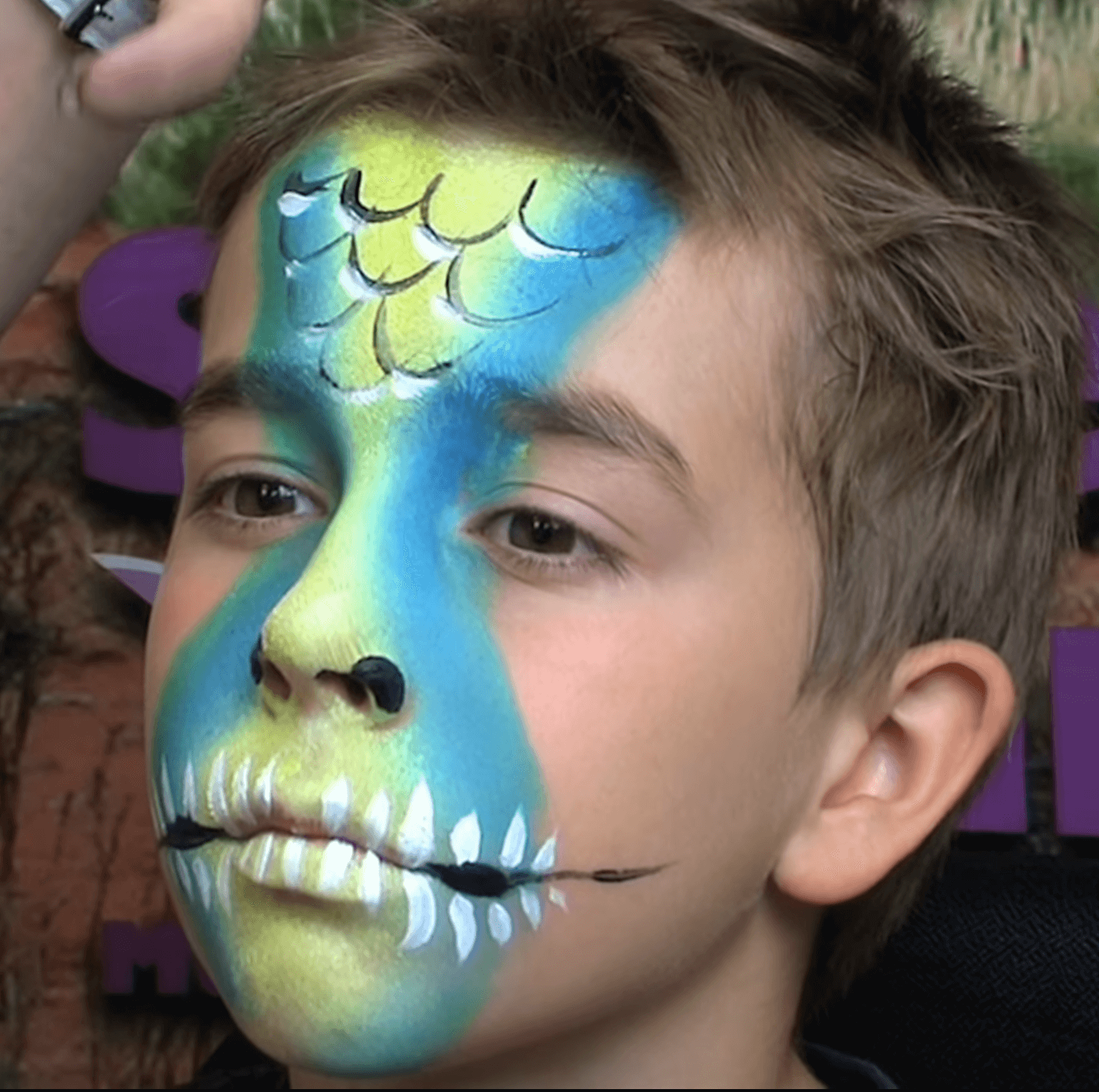 Crocodile face paint | step-by-step guide | video