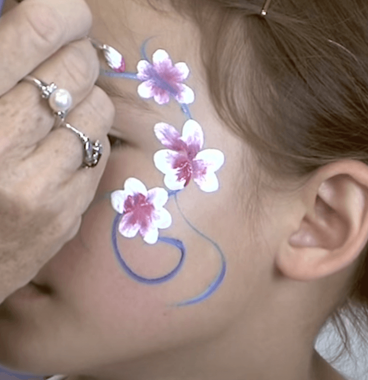 Face paint cherry blossom design | bonus video