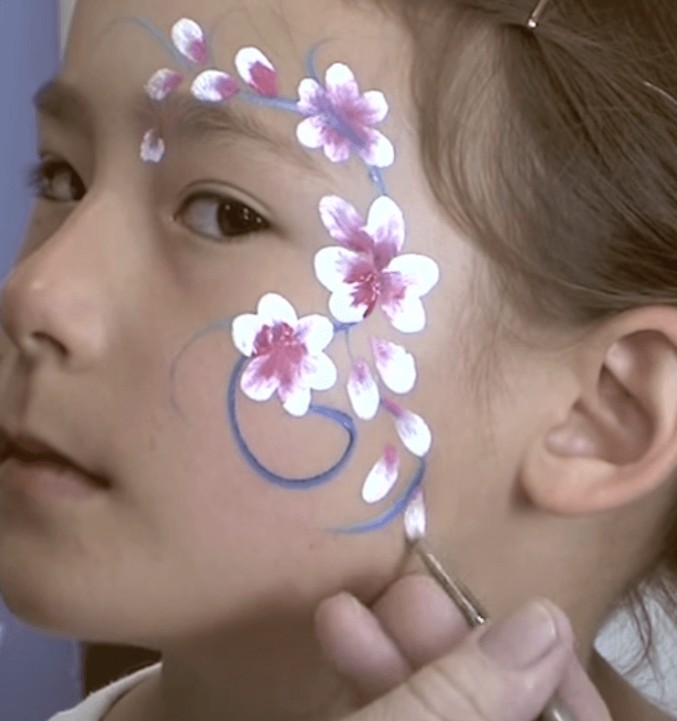 Face paint cherry blossom design | bonus video