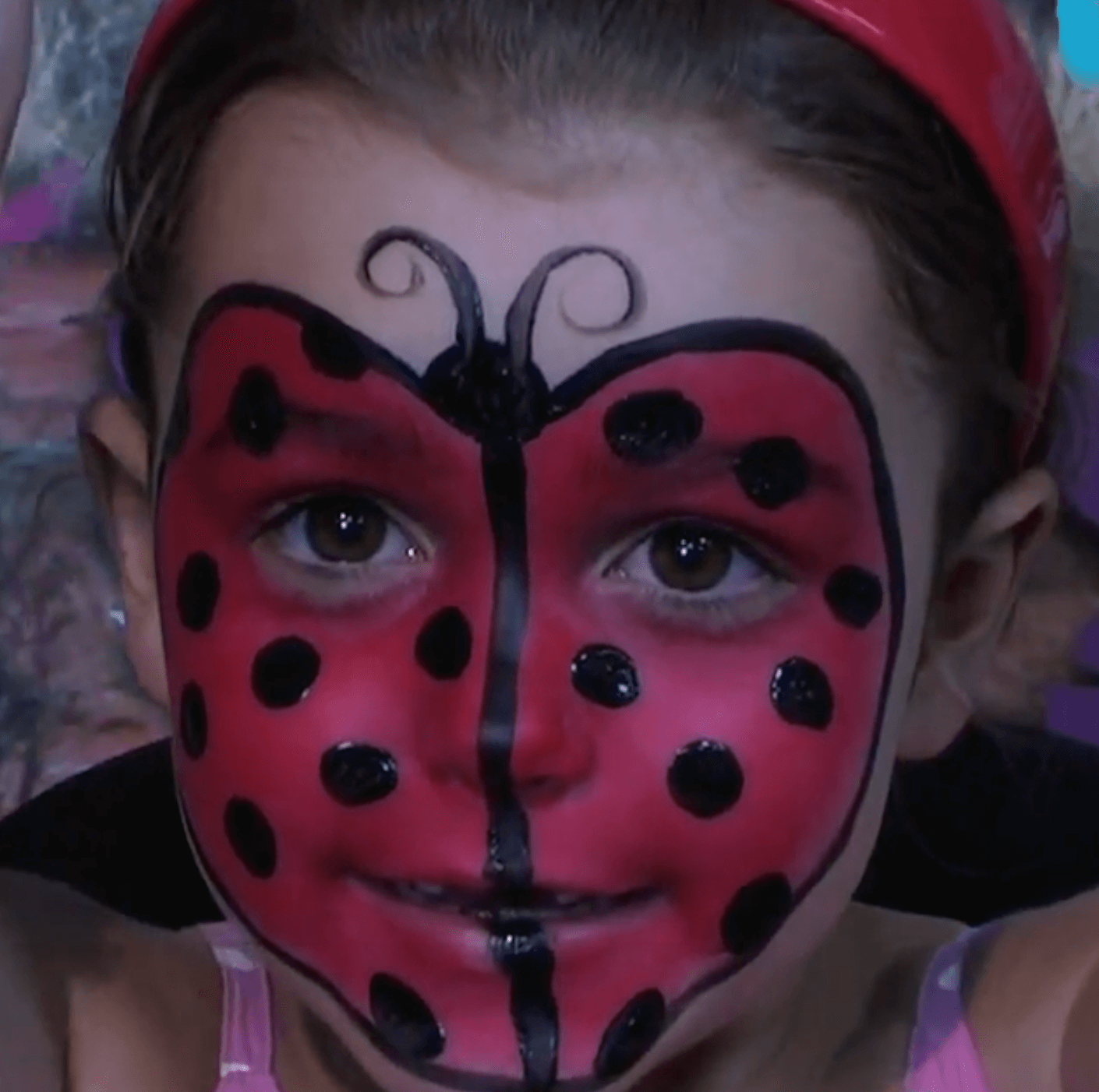 Face paint ladybug design | bonus video included