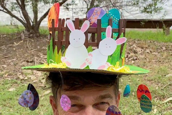 Easy easter craft | cardboard & paint bonnet tutorial